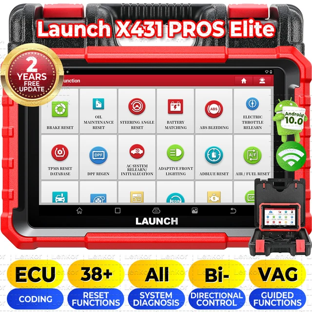 LAUNCH X431 PRO ELITE PROS V+5.0 Valise diagnostics Systèmes Complète Codage ECU EUR 599,00 ...