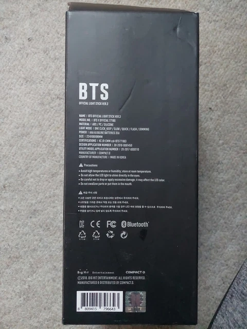 BTS OFFICIAL LIGHTSTICK Ver 3 Army Bong ,Original Box And Strap £20.00 ...