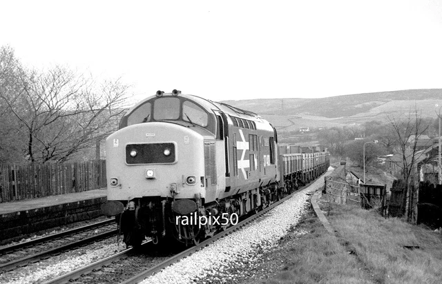 ORIGINAL RAILWAY NEGATIVE. Loco 37408. Littleborough. L&Y main line ...