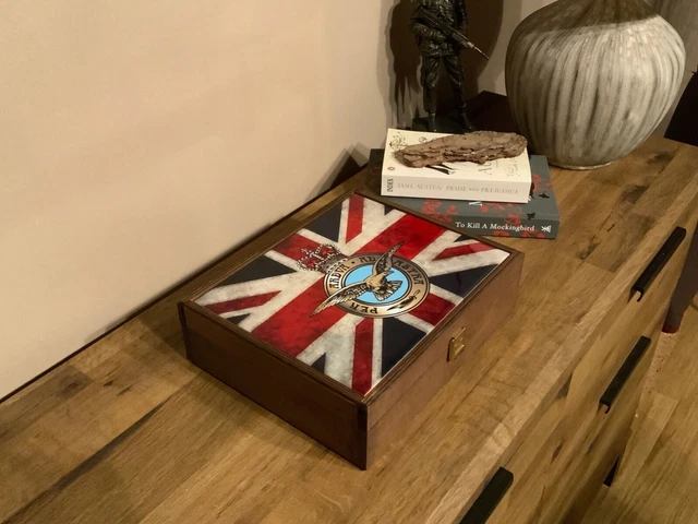 RAF WITH UNION Jack Premium Military Medals and Memorabilia Box, Great ...