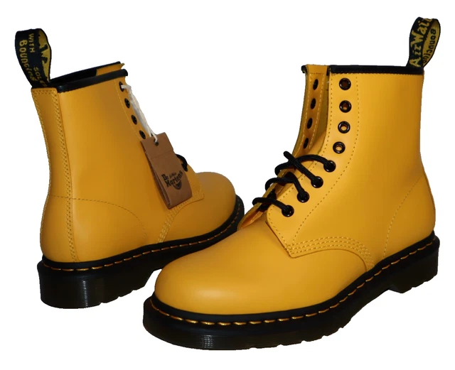 DOC MARTENS AIR Wair Tag 1460 Yellow Boots Size 8 Shoes Dr Doc's ...