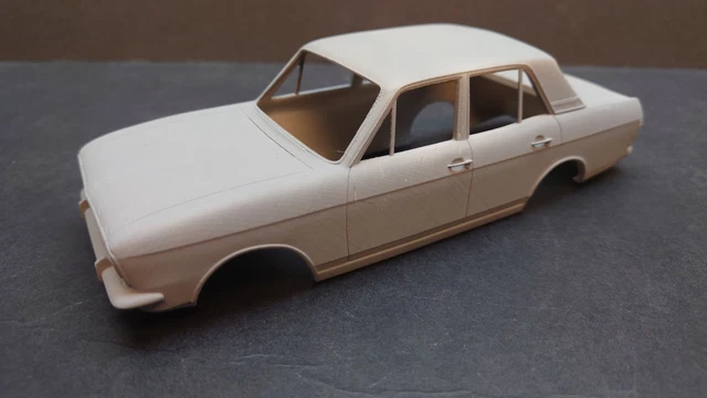 3D RESIN PRINT Mkii Ford Cortina Saloon- 1/24 Scale Model Kit ...