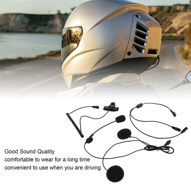 EARPIECE MIC MOTORCYCLE Earpiece Mic 2 Pin PTT 90db±3db Bike Headset £ ...