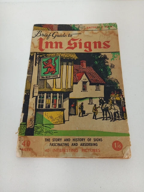 VINTAGE 1950S &BRIEF Guide To Inn Signs" Booklet £18.00 - PicClick UK