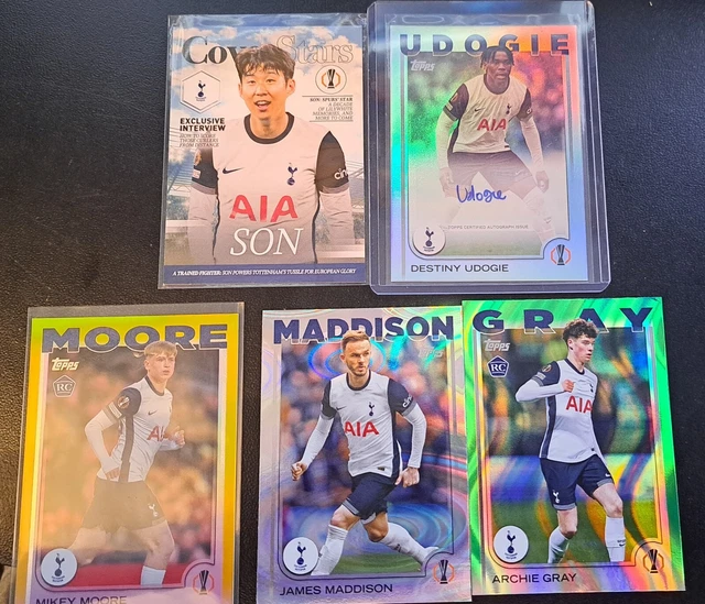 TOPPS UCC FLAGSHIP 24/25 Udogie Auto, Mikey Moore /175, Son CS ...