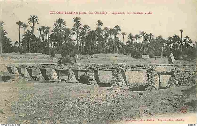 ALGÉRIE - COLOMB-BECHAR - Aqueduc - Construction arabe - Animée - CPA ...