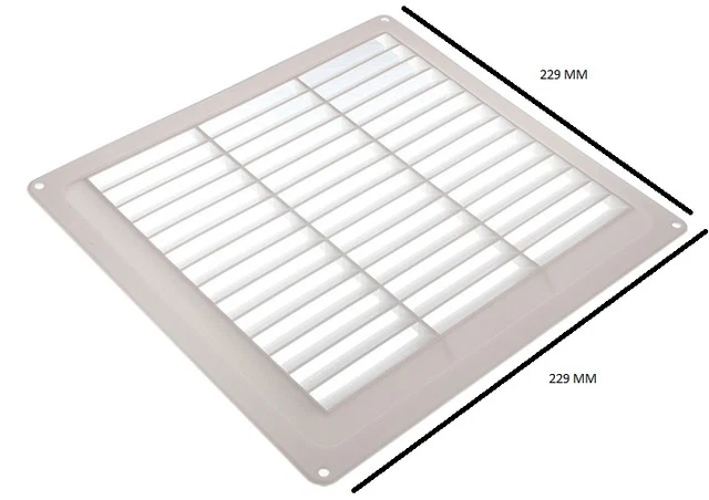 FISSO LOUVRE GRIGLIA di Ventilazione per Aperture 9 X 9 229mm ...