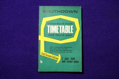 SOUTHDOWN BUS COACH Transport Timetable Route Map East Sussex Edition 2 ...