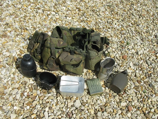 ORIGINAL BRITISH ARMY DPM (woodland) PLCE Webbing + EXTRAS £25.00 ...