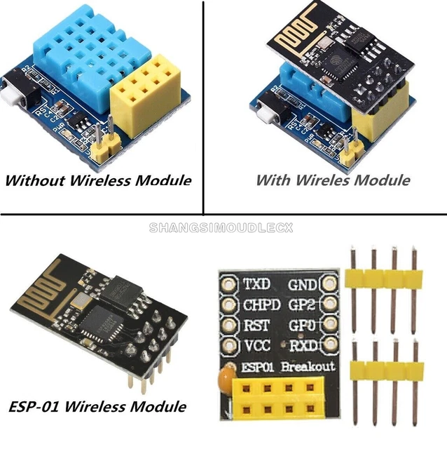 ESP8266 DHT11 TEMPERATURE Humidity ESP-01/01S WiFi Wireless Module Pin ... ESP8266 DHT11 TEMPERATURE Humidity ESP-01/01S WiFi Wireless Module Pin ...