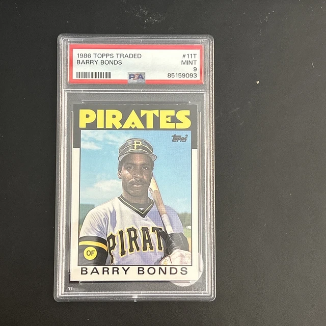 1986 TOPPS TRADED Baseball Barry Bonds #11T Graded PSA 9 COMME NEUF ...