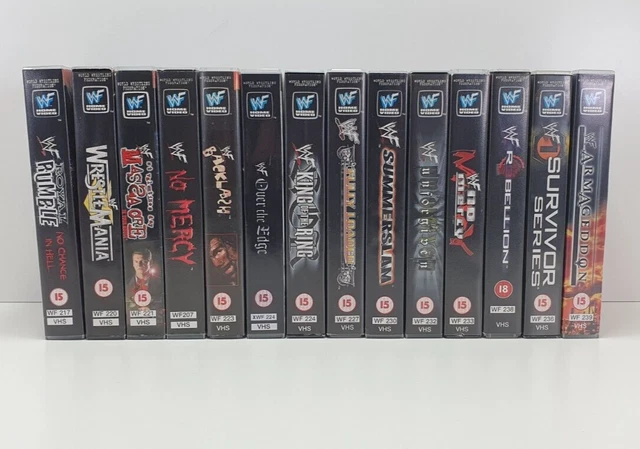 WWF / WWE Full 1999 Retail VHS 14x Wrestling Tapes Bundle! Armageddon ...