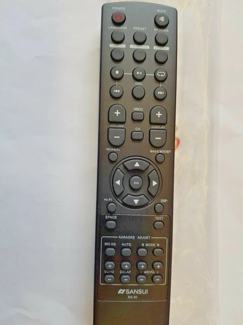 GENUINE ORIGINAL SANSUI Es-30 Audio Karaoke System Remote Control £13. ...