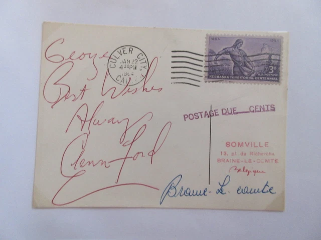 AUTOGRAPHE GLENN FORD sur carte "actr12" EUR 15,00 - PicClick FR