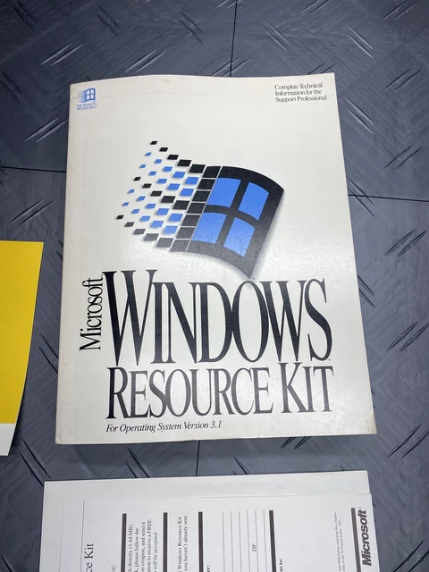 MICROSOFT WINDOWS RESOURCE Kit V3.1 + Floppy Disk (Sealed) + Pamphlets ...