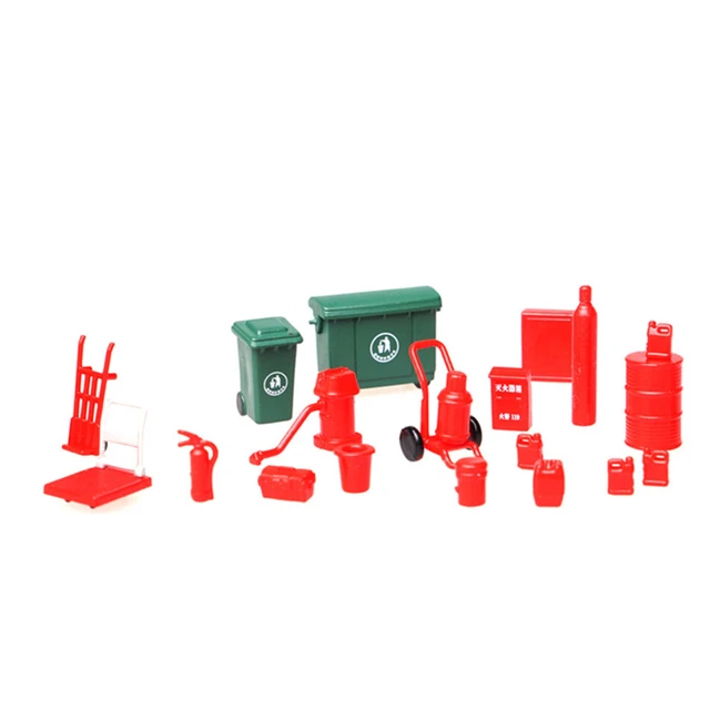 1:64 DISPLAY DIORAMA Scene Props Model Trash/Oil Garage Auto Repair ...