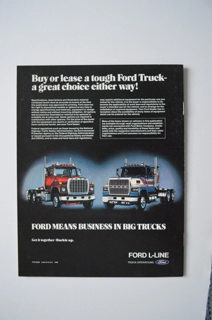 1983 FORD TRUCKS L-Line 800-9000 Series Dealer Brochure - English - USA ...