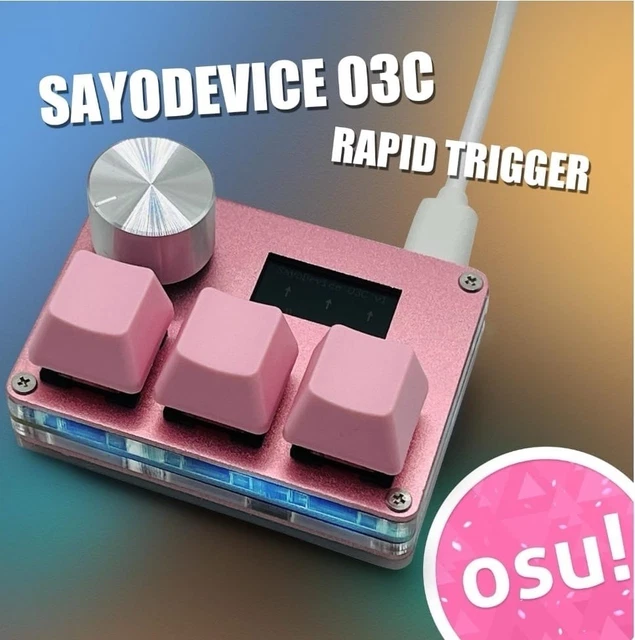 SAYODEVICE O3C OSU Rapid Trigger Hall Sensor Keyboard Magnetic Line £35 ...