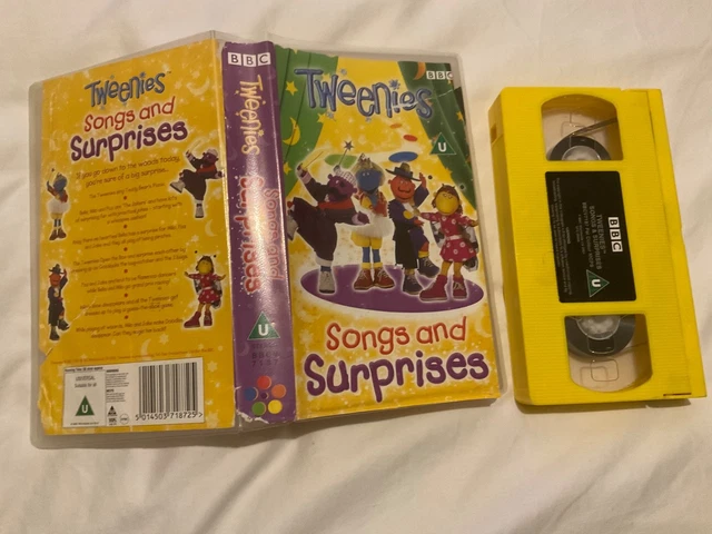 TWEENIES SONGS AND Surprises (BBC PAL VHS Cassette Tape 2001) Yellow ...