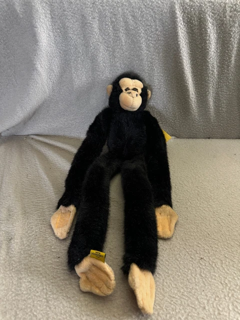 WILD REPUBLIC NWT long limbed black monkey chimpanzee Chimp soft toy plush 17" £12.50 - PicClick UK