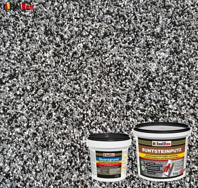 BUNTSTEINPUTZ SET MOSAIKPUTZ BP30 (schwarz, grau, weiss) 5kg ...