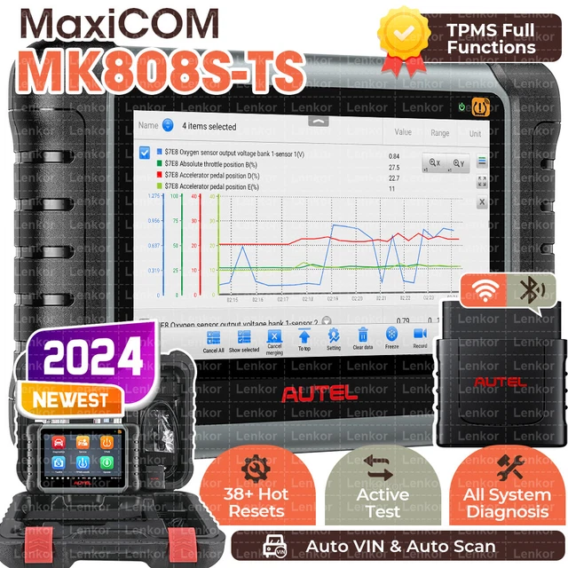 2024 AUTEL MAXICOM MK808S-TS Bidirectional & TPMS Programming Upgrade of MK808TS £599.00 ...