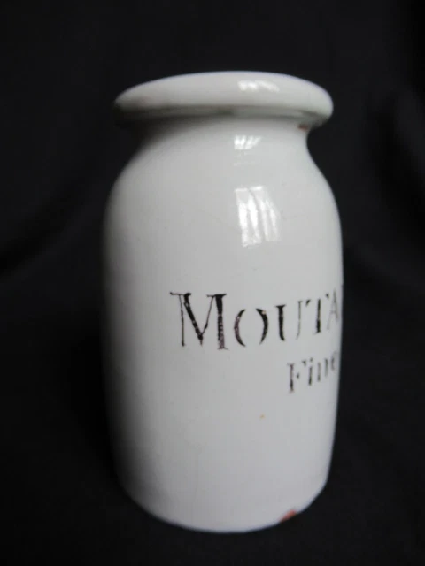 ANCIEN POT À MOUTARDE 19 EME MOUTARDE FINE 10 CM moutardier mustard jar ...