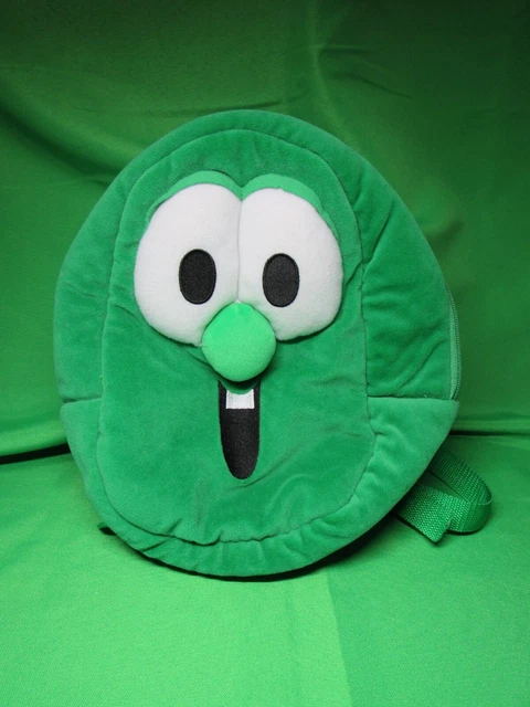 VEGGIE TALES PLUSH Backpack Larry Cucumber Child Toddler Green School ...