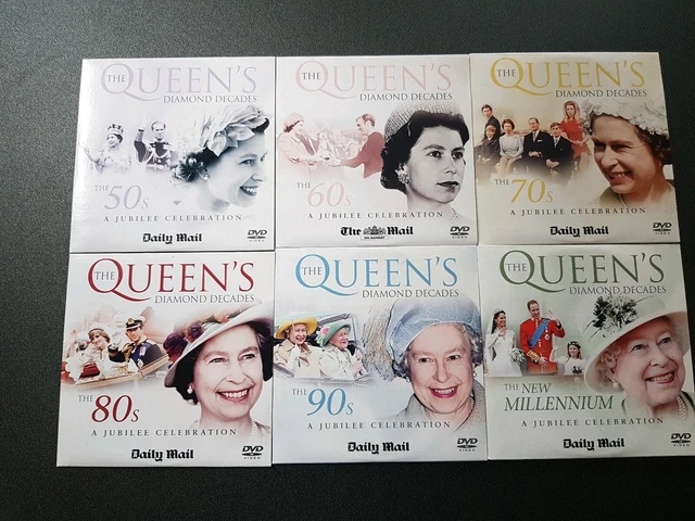 THE QUEEN'S DIAMOND Decades Set Of 6 Daily Mail Promo DVDs EUR 4,72 ...