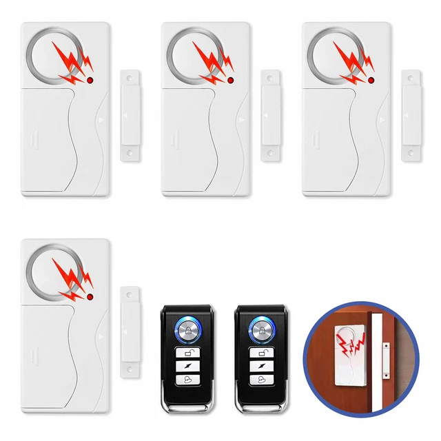 WHITE SIMPLE DEPARTMENT Security Window Alarm Sensitive Trigger Strong ...