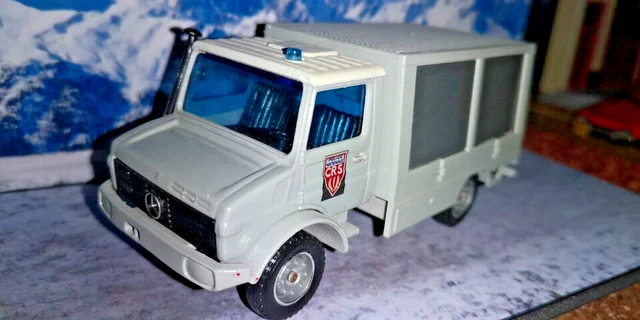 CAMION MERCEDES UNIMOG Fourgon Police Crs Transforme Sur Base Solido 1/ ...
