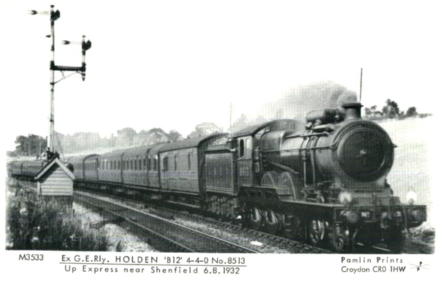 Postcard Lner Ex Ger Holden B12 Class 4 4 0 No 8513 Near Shenfield 1932 £145 Picclick Uk