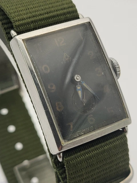 WATCH ALPINA MILITARY cal. UROFA 58 Rectangular,Art Deco, Made Swiss ...