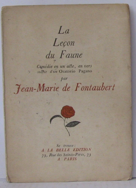 LA LEÇON DU faune | Fontaubert ( De ) Jean-marie | Etat correct EUR 9 ...