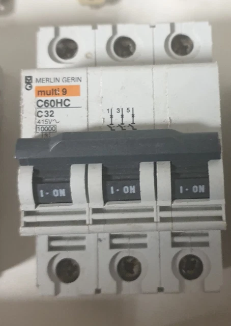 MERLIN GERIN D16 Amp 3-Phase Circuit Breaker £5.99 - PicClick UK