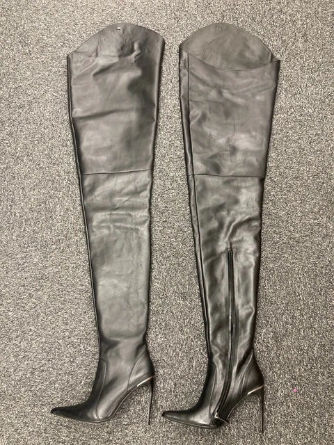 FERNANDO BERLIN LEDER SCHRITT OBERSCHENKEL HOHE STIEFEL - EU40/UK7 ...