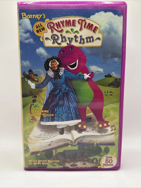 BARNEY'S RHYME TIME Rhythm VHS 2000 Mother Goose Sing Along Musical Kid ...
