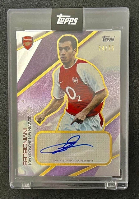 2024 TOPPS ARSENAL Invincibles 2003/2004 Gio Van Bronckhorst 24/75 Auto ...