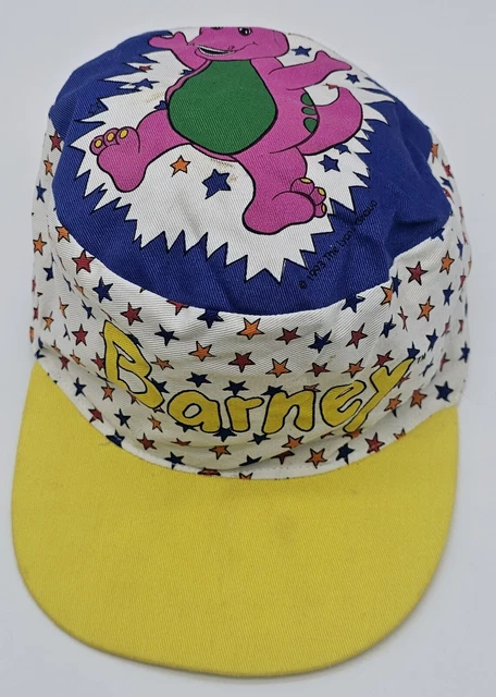 VINTAGE 1990S BARNEY & Friends Purple Dinosaur Show Kids Hat Cap Youth ...