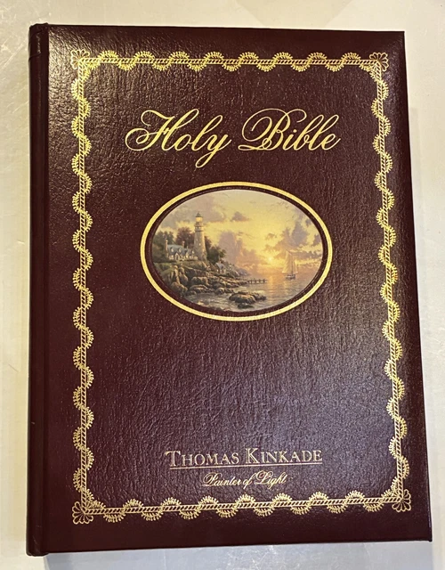 HOLY BIBLE NKJV Family Reference Bible Thomas Kinkade 1985 Bonded ...