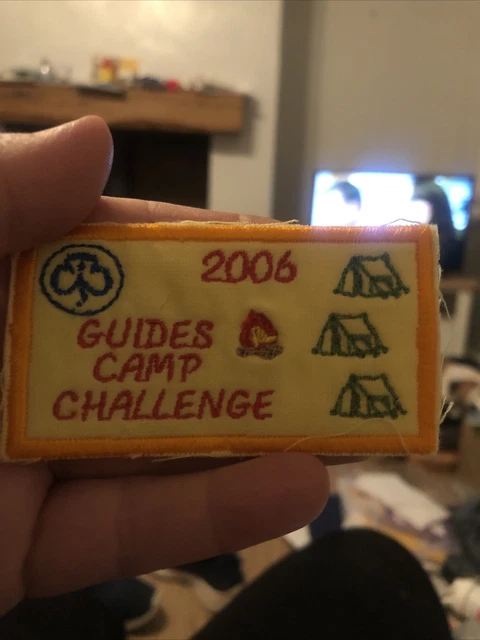 GIRL GUIDING GUIDE camp challenge 2006 Woven Badge £1.00 - PicClick UK