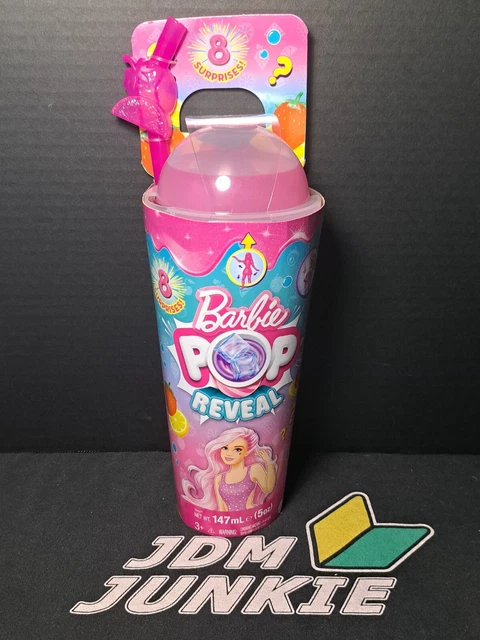 BARBIE POP REVEAL Fruit Series Doll, Strawberry Lemonade with 8 ...