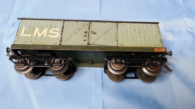 RARE VINTAGE METAL LMS Hornby Series O gauge wagon with tracks £29.82 ...