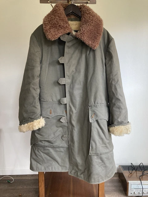 WW2 MATS LARSSON Military Field Coat Jacket Sheepskin M1909 Shearling ...