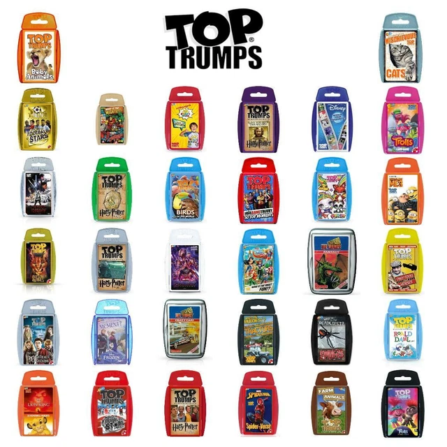 TOP TRUMPS VARIETY Mix Play & Discover 32 Choices Harry Potter DC ...