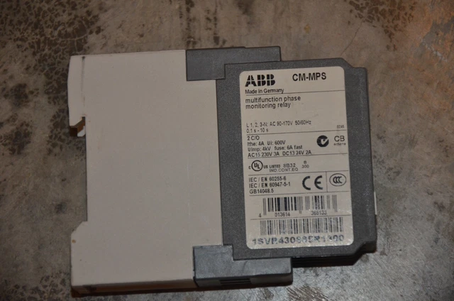 ABB MULTIFUNCTION PHASE Monitoring Relay 0.1s - 10s 1SVR430885R1300 EUR ...
