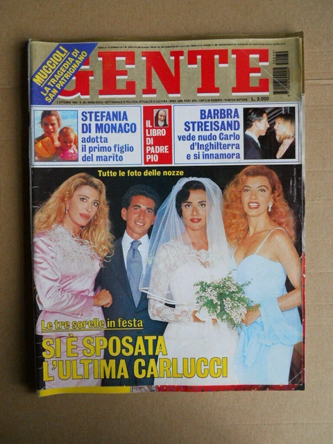 GENTE N 39 1995 Sorelle Carlucci - Stefania di Moanco Barbra Streisand [D34] EUR 10,98 - PicClick FR