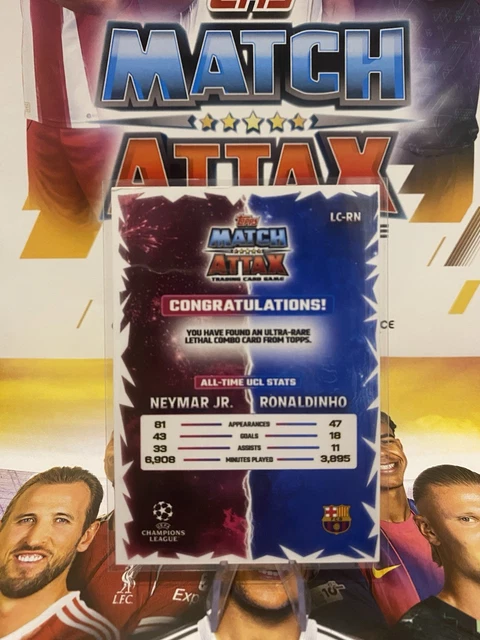 TOPPS MATCH ATTAX 25/26 LETHAL COMBO ULTRA RARE Neymar JR Ronaldinho LC ...
