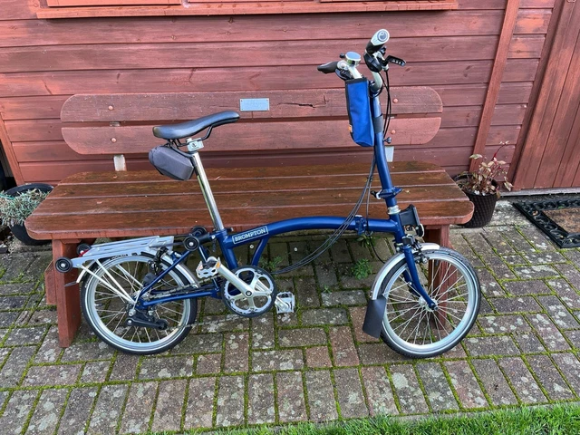 BROMPTON H6R 6 speed folding bike, tempest blue, purchased 2020, plus ...
