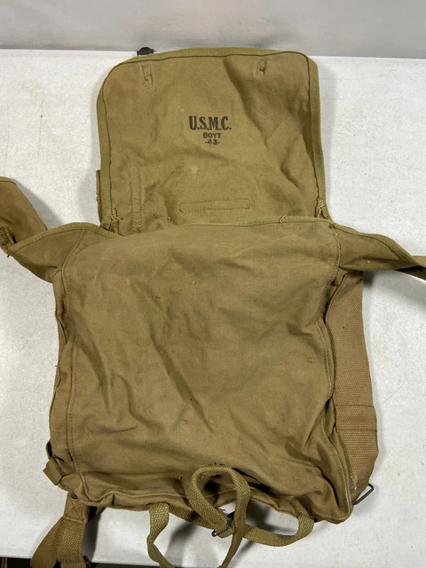 ORIGINAL US WW2 WWII USMC World War 2 Boyt 43 Marine Corp Sack Bag $262 ...